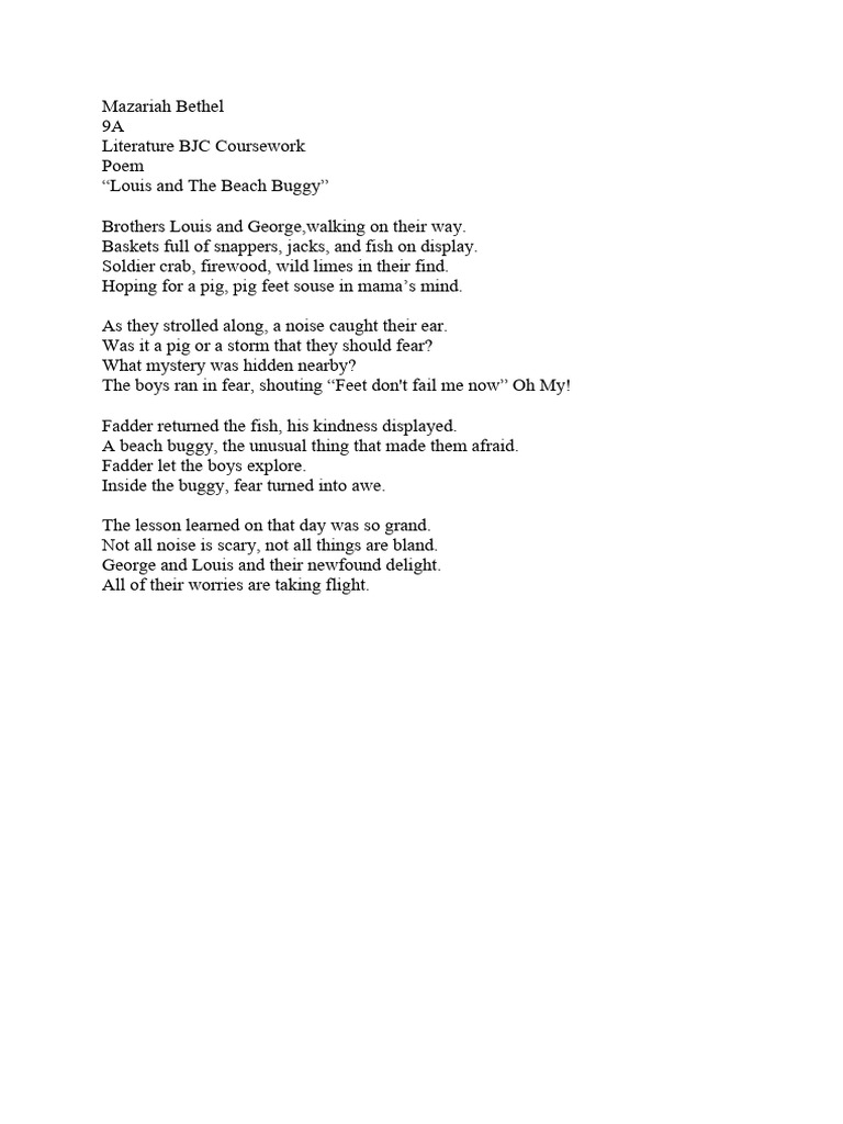 Mazariah Bethel - BJC Coursework | PDF