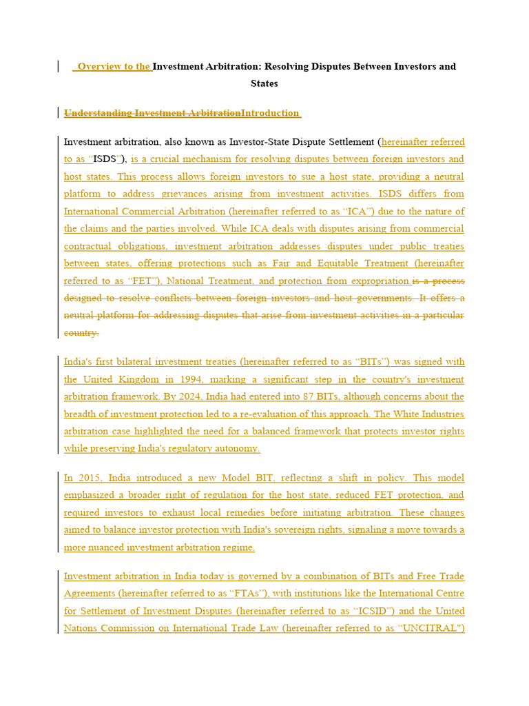 Investment Arbitration | PDF | Arbitration | Treaty