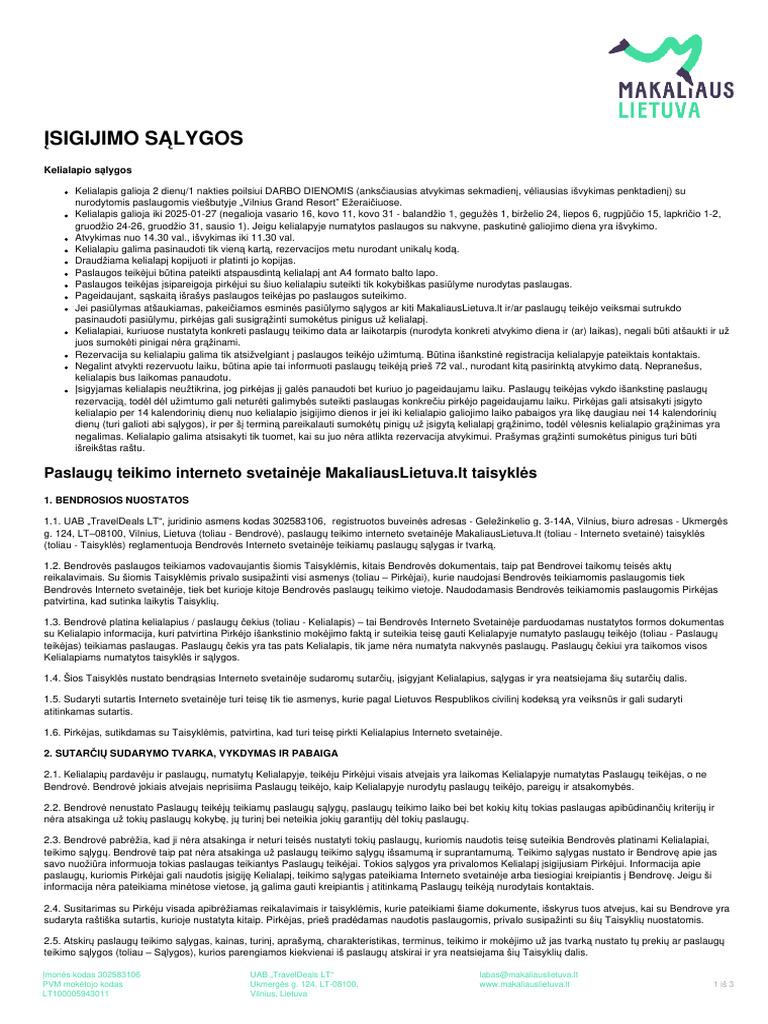 Isigijimo Salygos | PDF