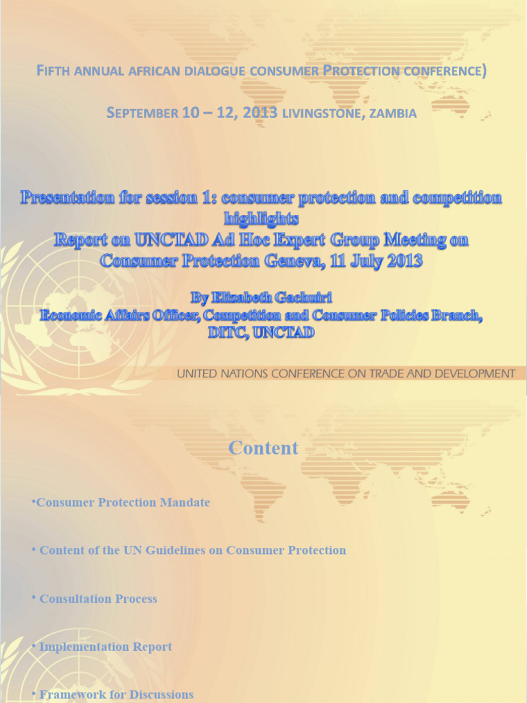 UN Guidelines on Consumer Protection Review | PDF | United Nations ...