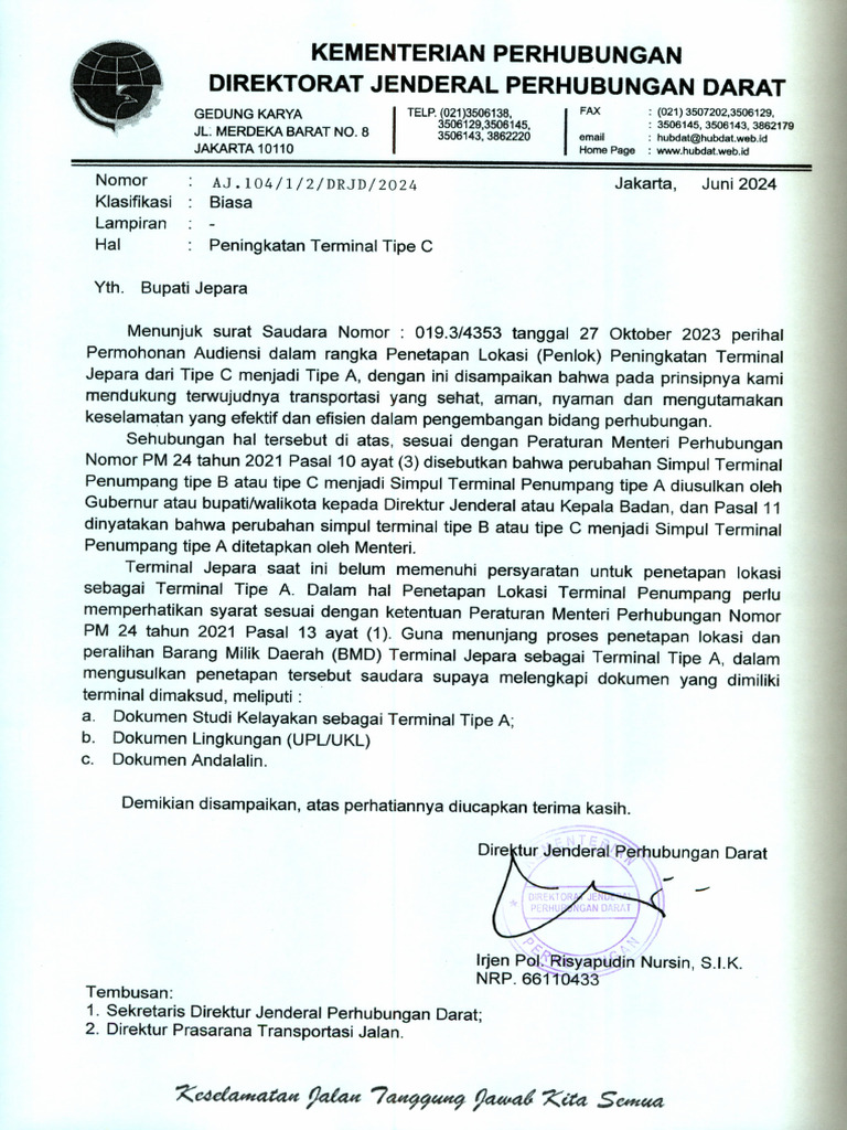 Peningkatan Terminal Tipe C Jepara | PDF