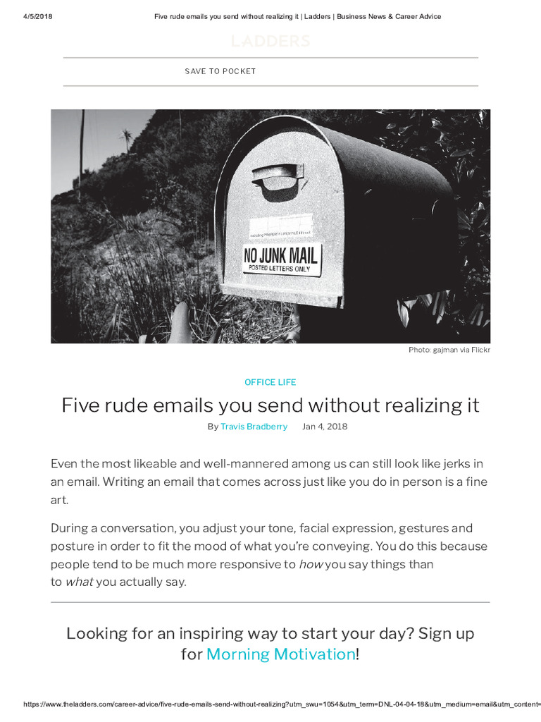 Five Rude Emails You Send Without Realizing It | PDF