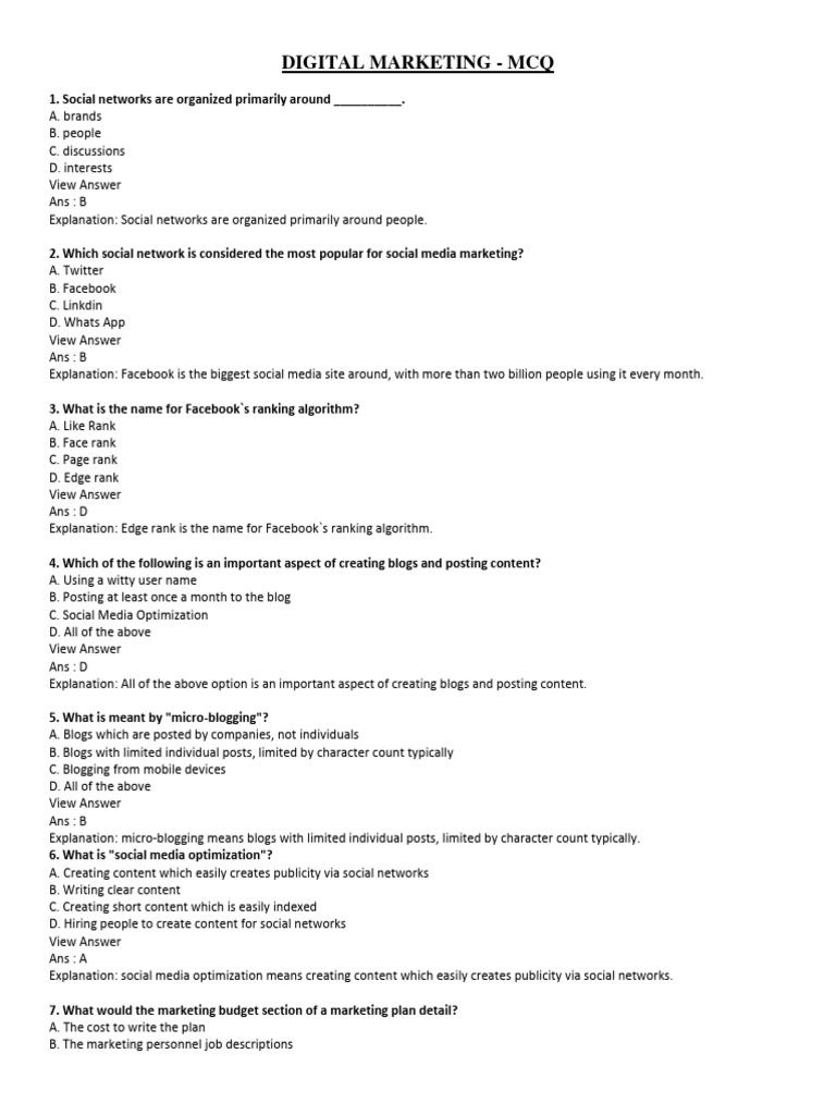 DM MCQ | PDF | Search Engine Optimization | Search Engine Marketing