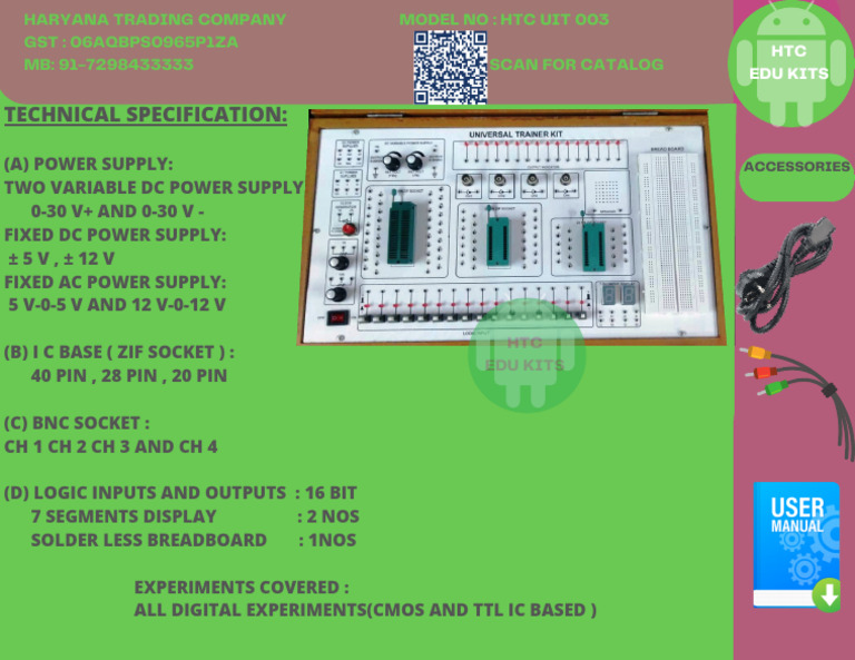 HTC Universal Trainer Kit Specifications | PDF