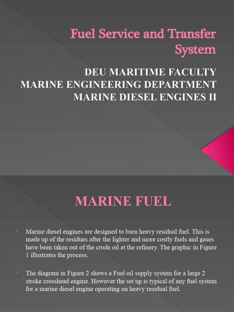 Marine Diesel Engine II - Fuel Service and Transfer System | PDF ...