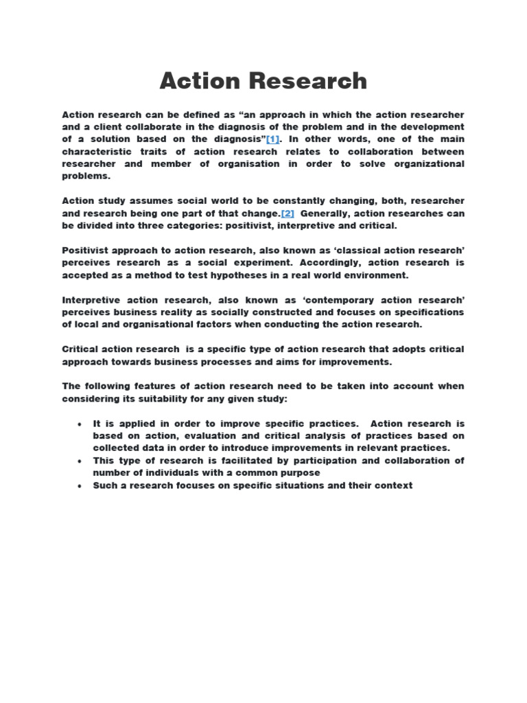 Action Research | PDF | Action Research | Methodology