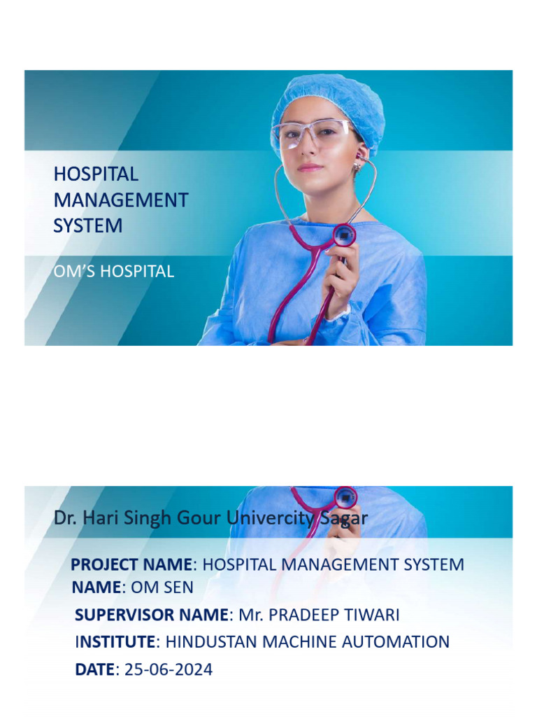 For Final Report Hospital Management | PDF | Health Administration | Electronic Health Record