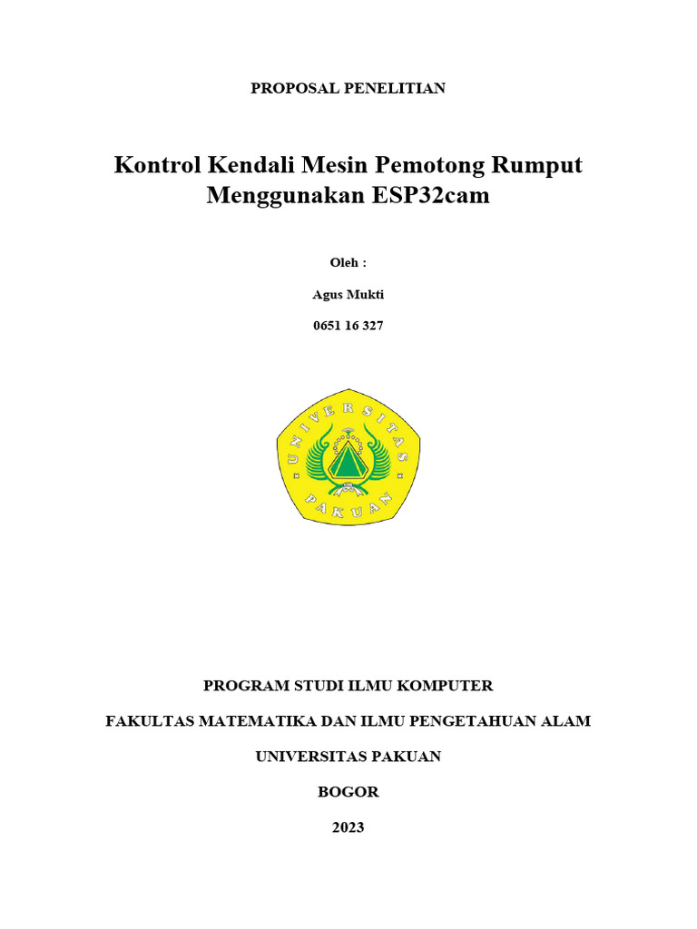 Laporan Proposal Agus Sistem Pemotong Rumput Revisiprint | PDF