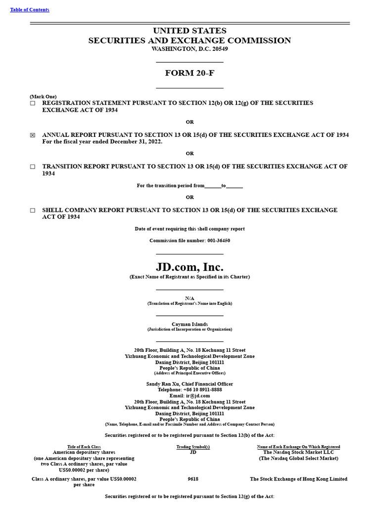 United States Securities and Exchange Commission: WASHINGTON, D.C ...