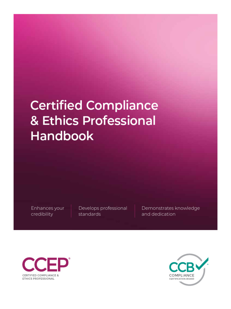 CCB Ccep Handbook | PDF | Identity Document | Regulatory Compliance