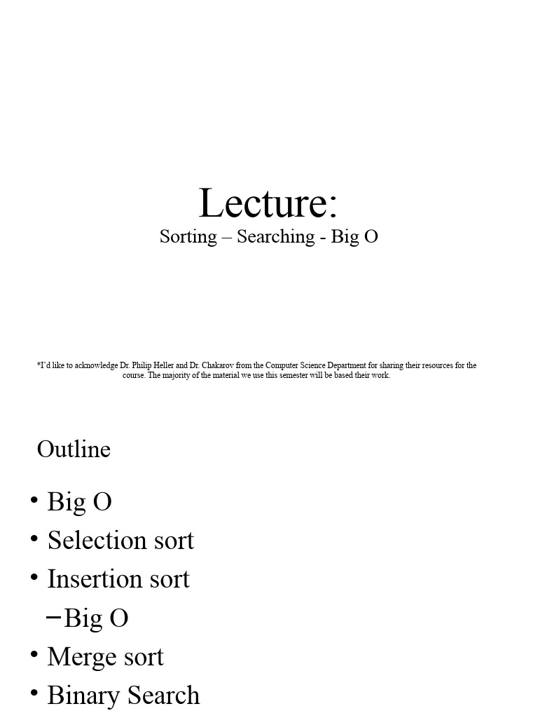 46B Big O Search Sort | PDF | Theoretical Computer Science | Computer ...