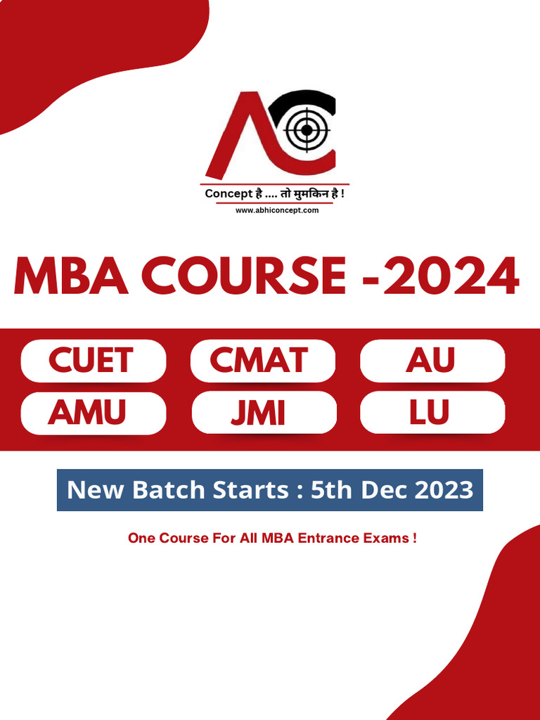 AMU MBA - 2023 - Question Paper | PDF | Master Of Business ...