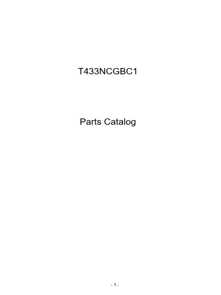Catalogo Pecas Repuestos TYM T433 NCGBC1 | PDF | Internal Combustion ...