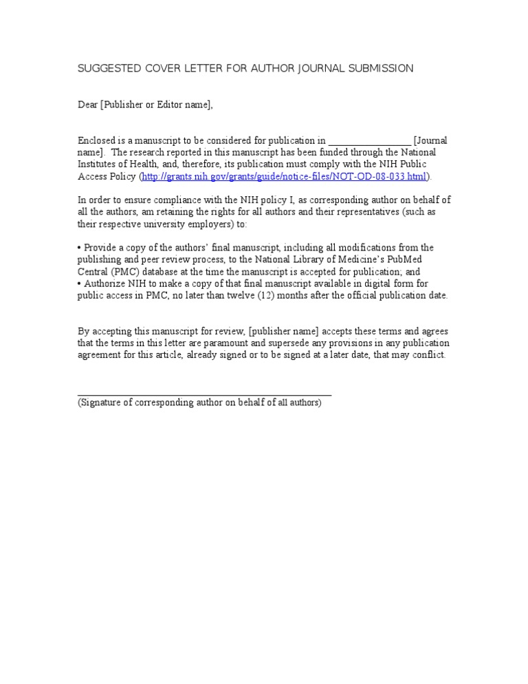 Cover Letter for Journal Submission | PDF | Art | Computers