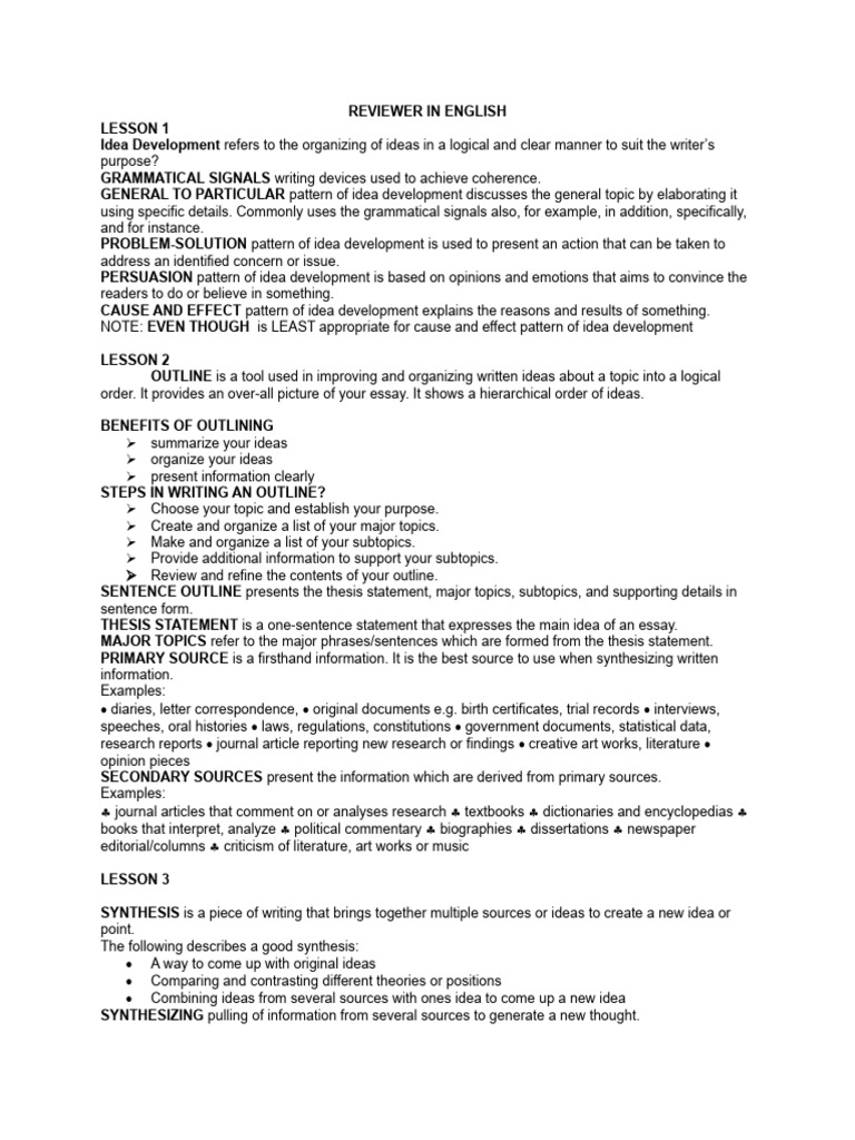 Reviewer in English | PDF | Information | Idea