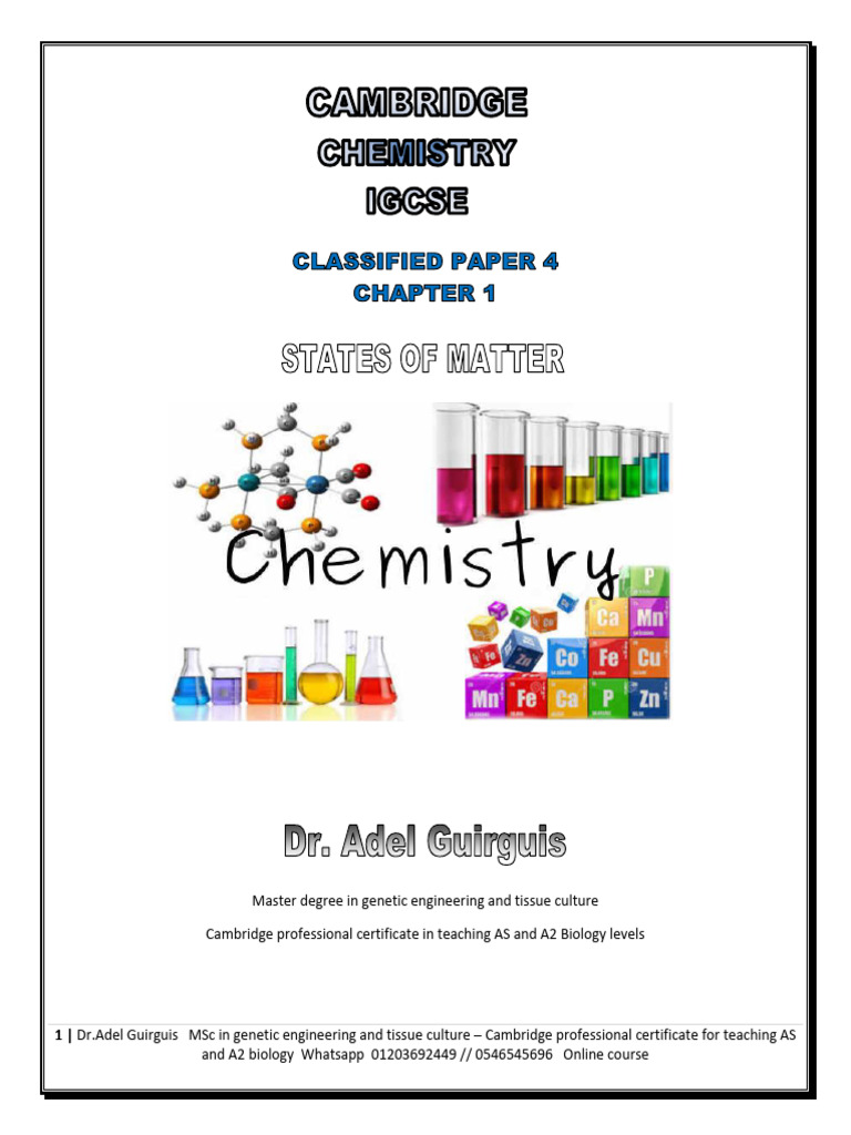 1 Classified Ch1 p4 States of Matter | PDF | Titles | Science Education