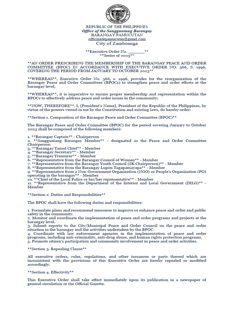 Eo Bpoc | PDF | Government | Justice