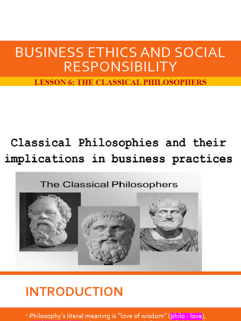 Business Ethics: Classical Philosophers | PDF | Plato