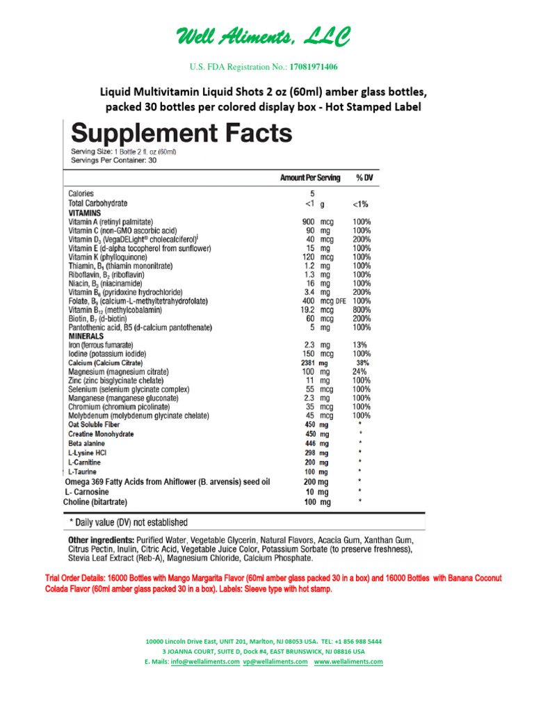 A Vendor Formula V Shots 3 | PDF