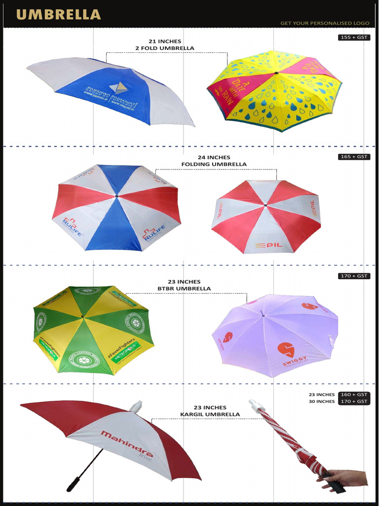 Umbrella Price List | PDF