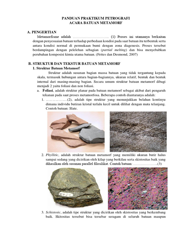Modul Petrografi Batuan Metamorf | PDF