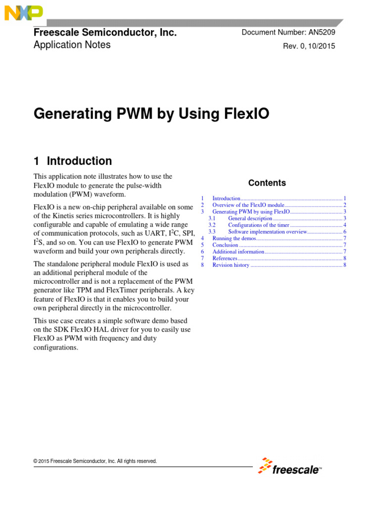 Generating PWM by Using FlexIO | PDF | Microcontroller | Timer