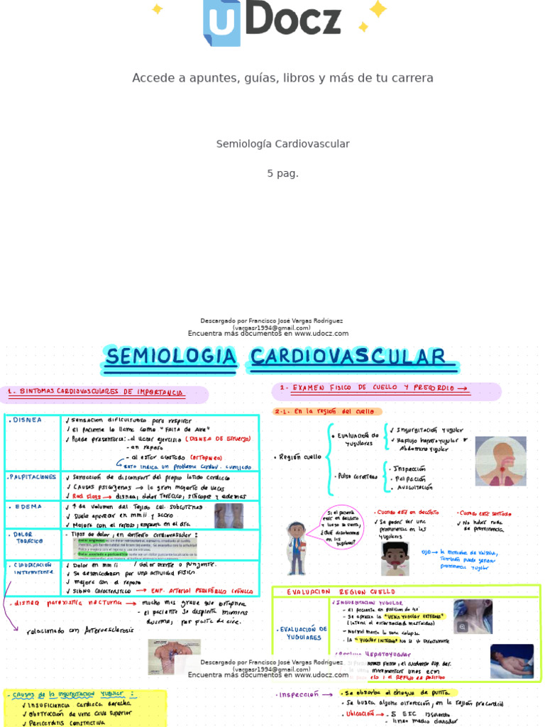 Semiologia Cardiovas 300857 Downloadable 4020423 | PDF | Corazón ...