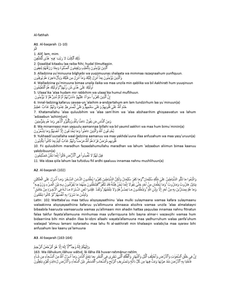Al Fatihah | PDF