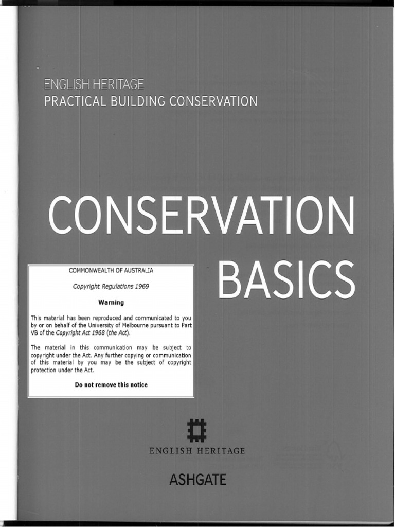 Introduction to Conservation Basics_English Heritage | PDF | Policy ...