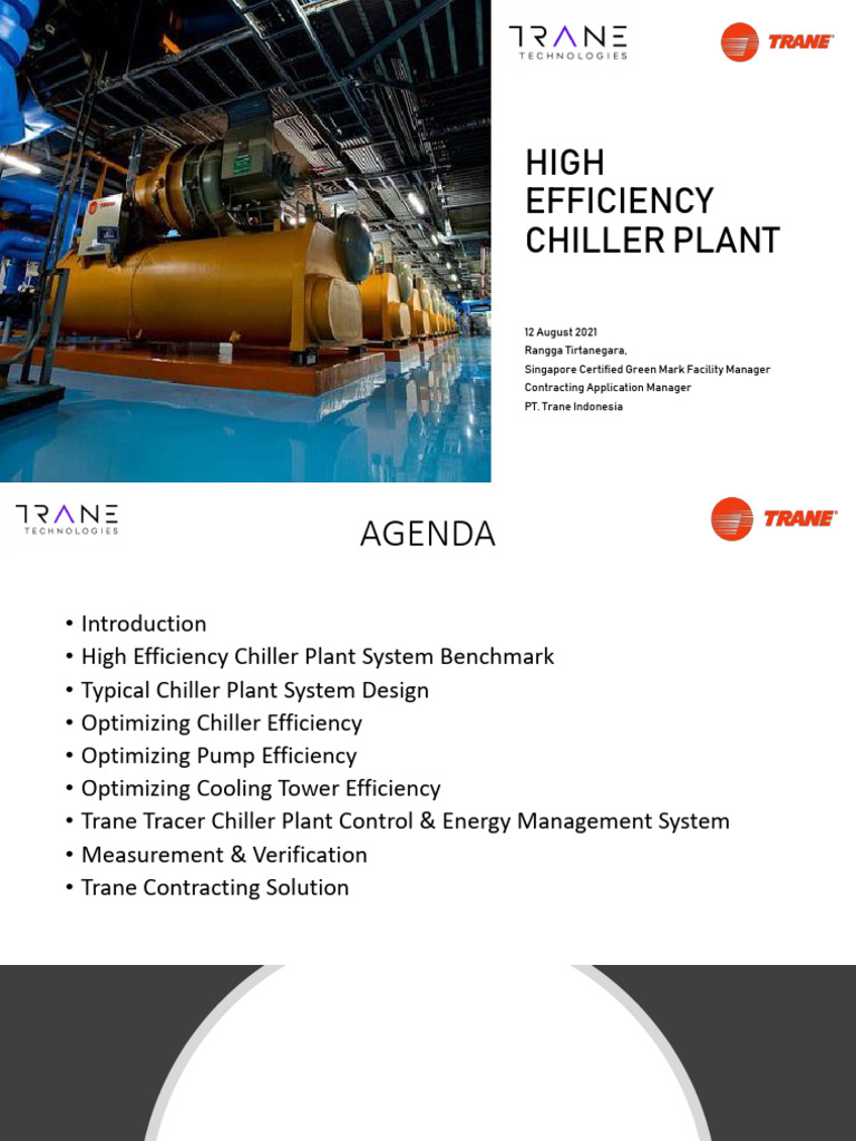 High Efficiency Chiller Plant Overview | PDF | Pump | Continuum Mechanics