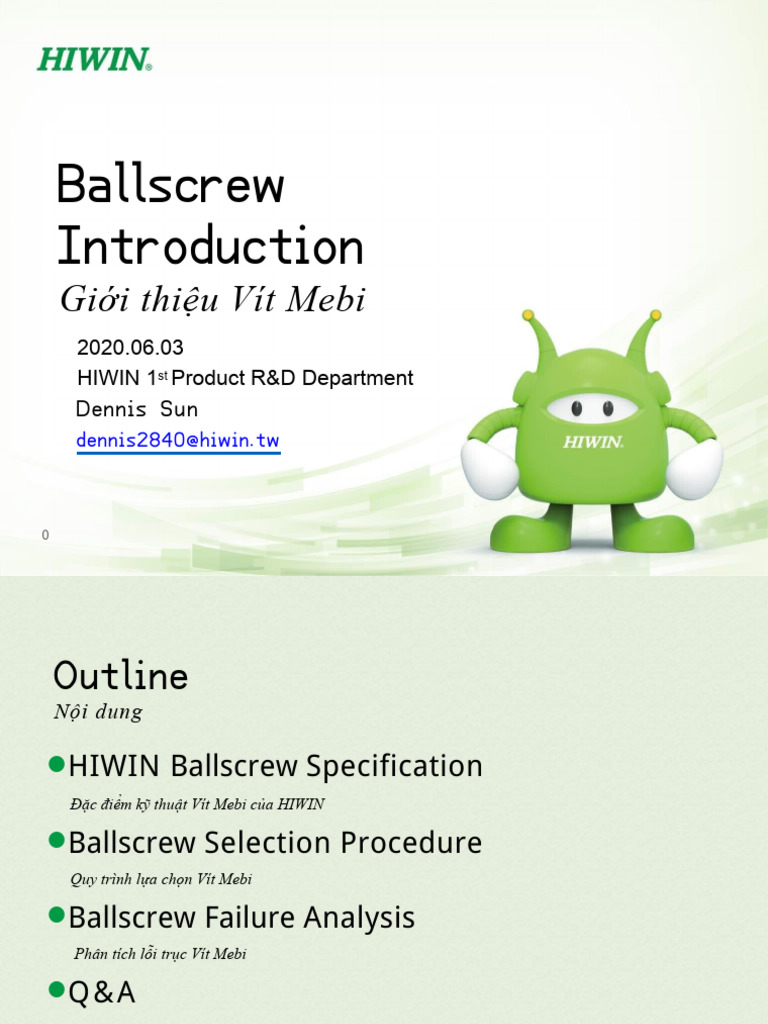 FILE - VÍT MEBI - Ballscrew Introduction | PDF | Metalworking ...