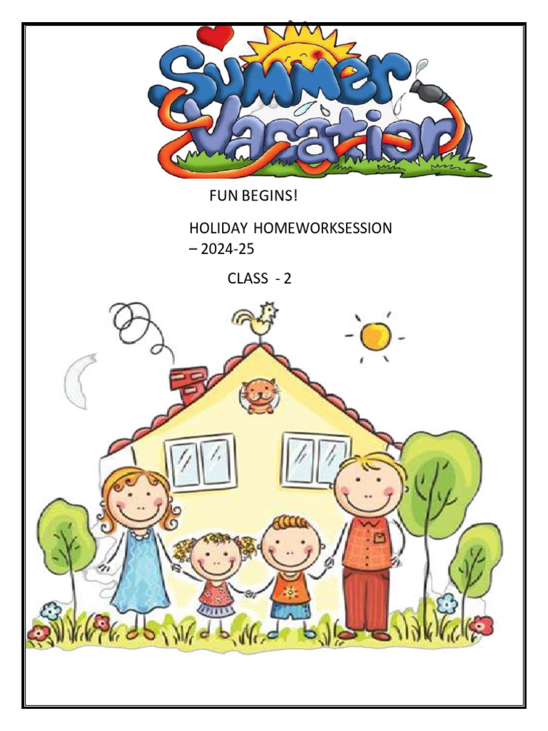Holiday Homework Class-2 | PDF