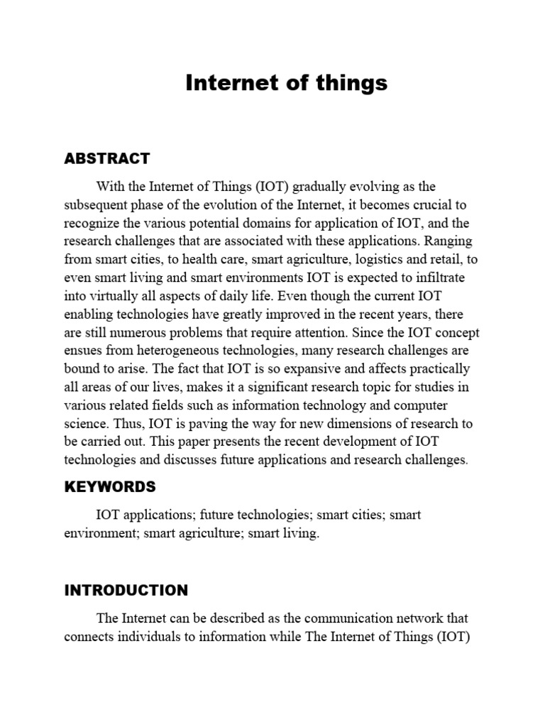 Internet of Things - R.deepika&v.elamathi | PDF | Internet Of Things ...
