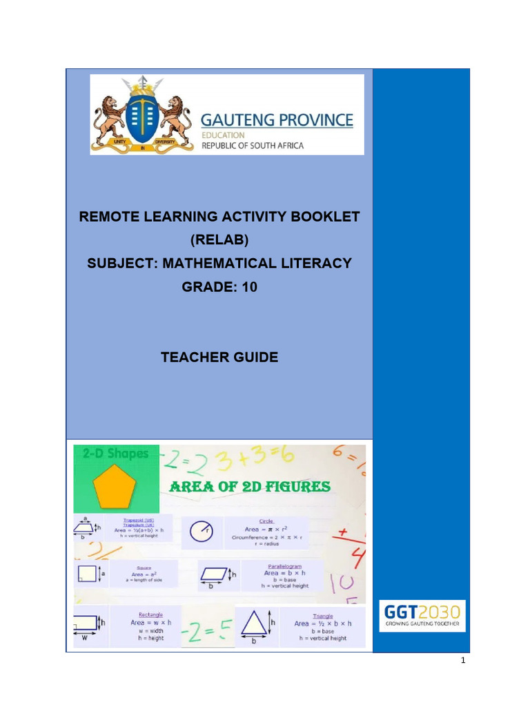 Grade 10 Maths Literacy Term 4 Guide | PDF | Learning | Mean