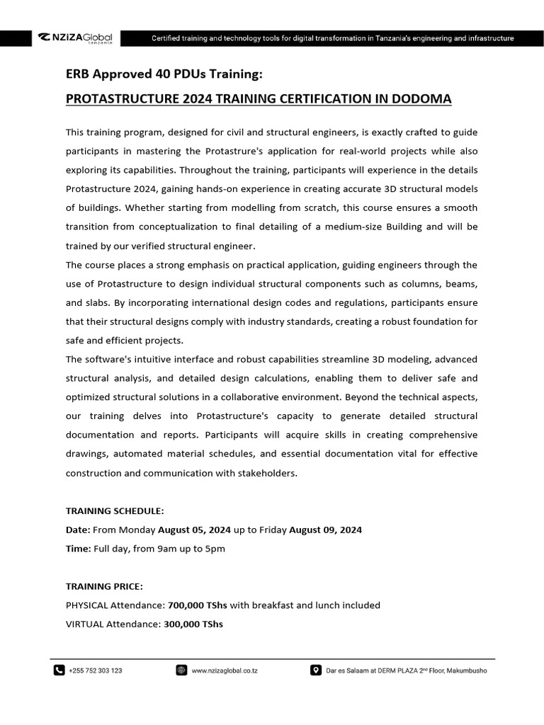 ERB Approved Training Auto Structural Deisgn With Protastructure | PDF | Building Information ...