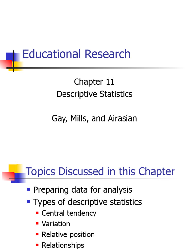 Descriptive Statistics CH11 | PDF | Standard Deviation | Mean