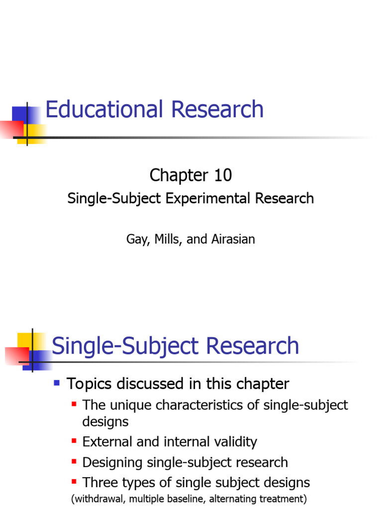 Single-Subject Experimental Research CH10 (Editedmay23) | PDF ...