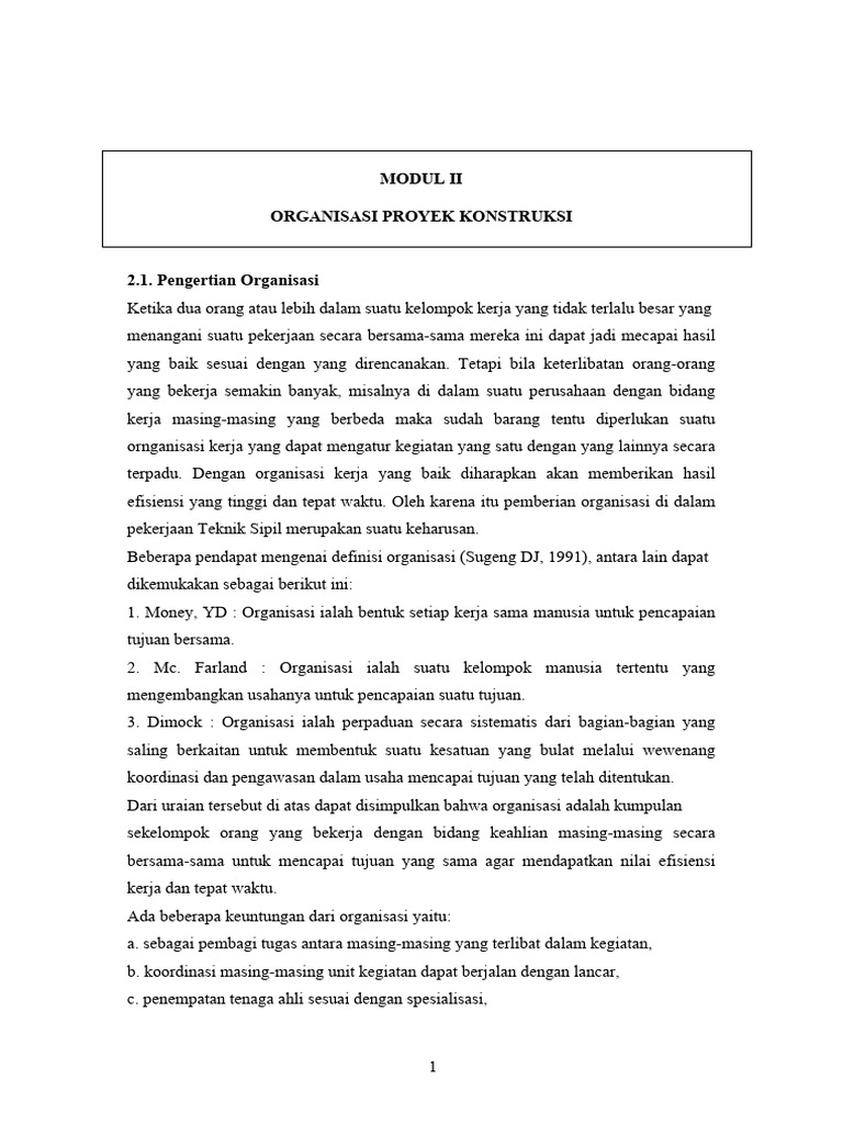 Modul I Dan Modul II | PDF