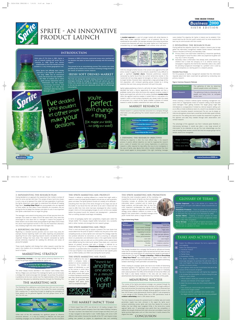 Sprite | PDF | Market Segmentation | Marketing