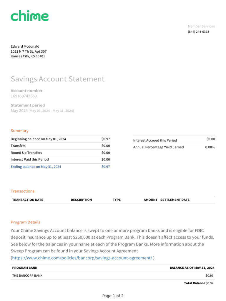 May 2024 Savings Account Statement | PDF | Banks | Savings Account