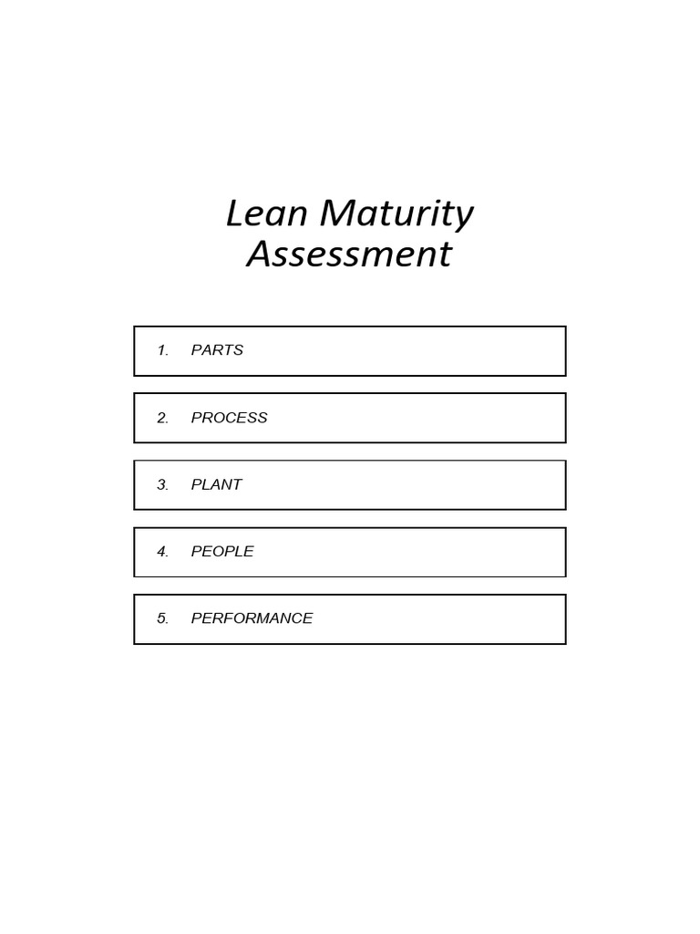 Lean Maturity Assessment Guide | PDF | Inventory | System