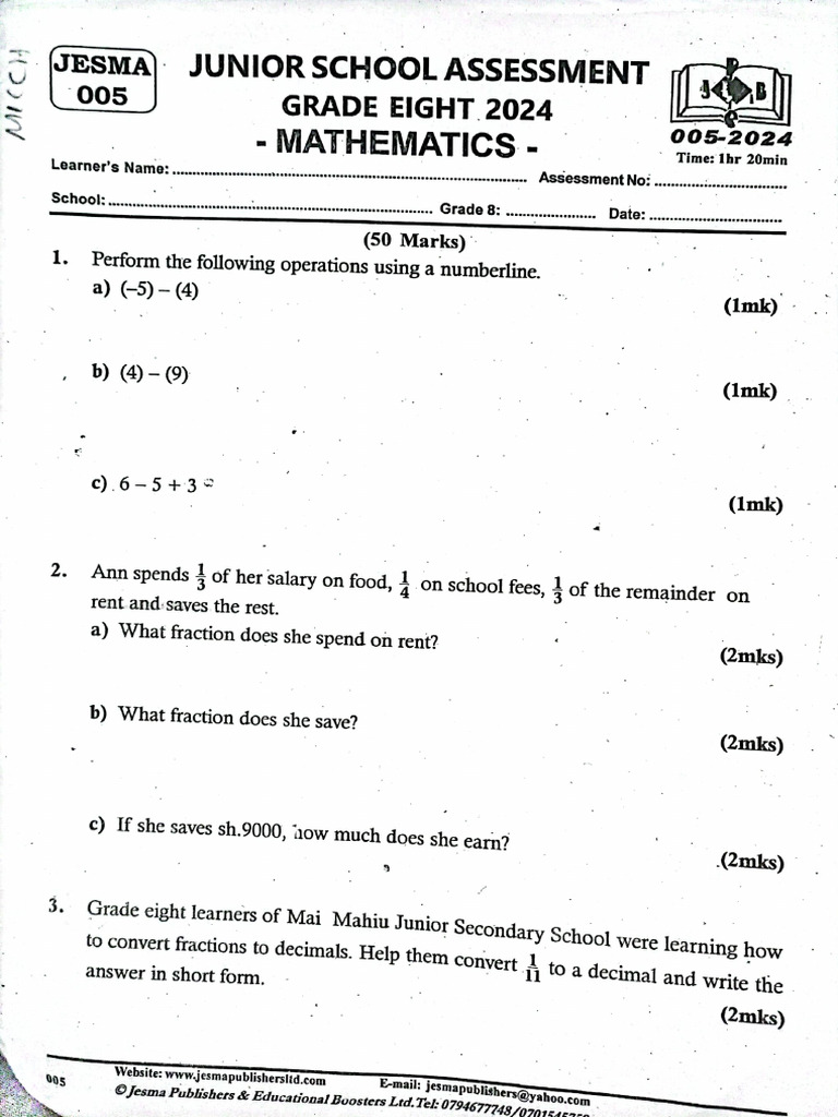 G8 Maths Jesma 005 | PDF