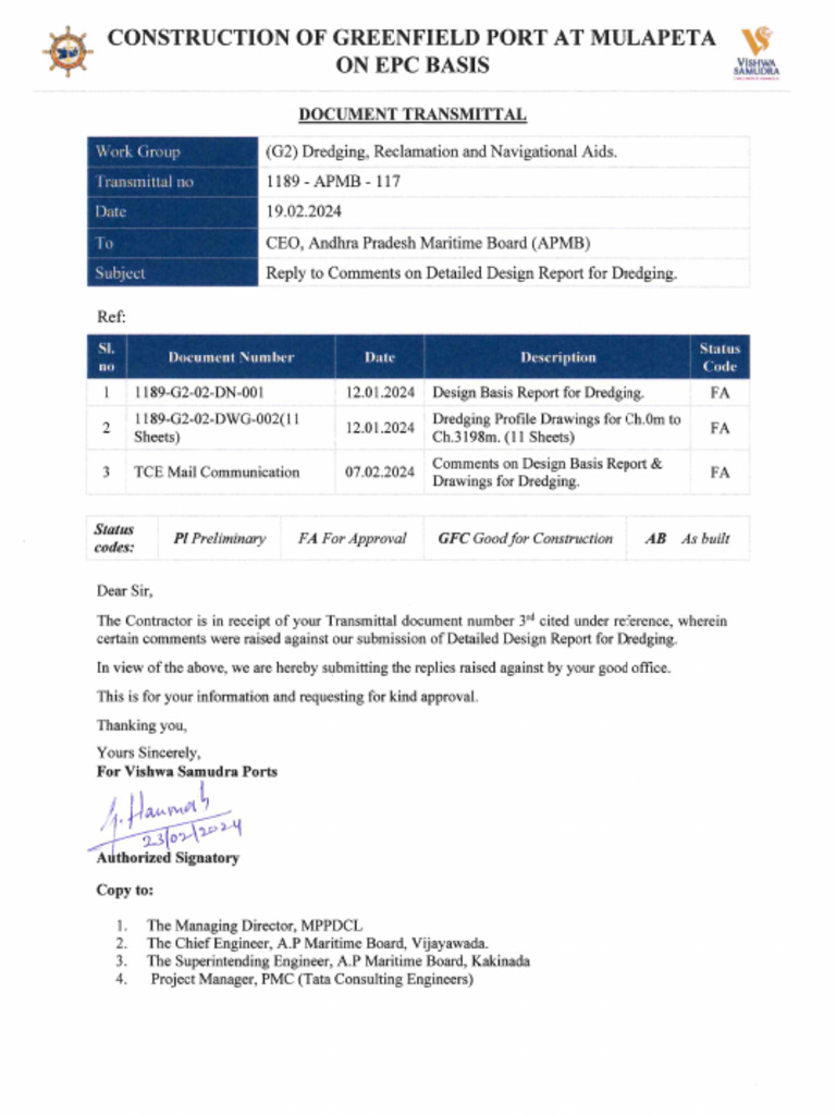 1189 - APMB -117-Reply to Comments on Detailed Design Report & Drawing ...