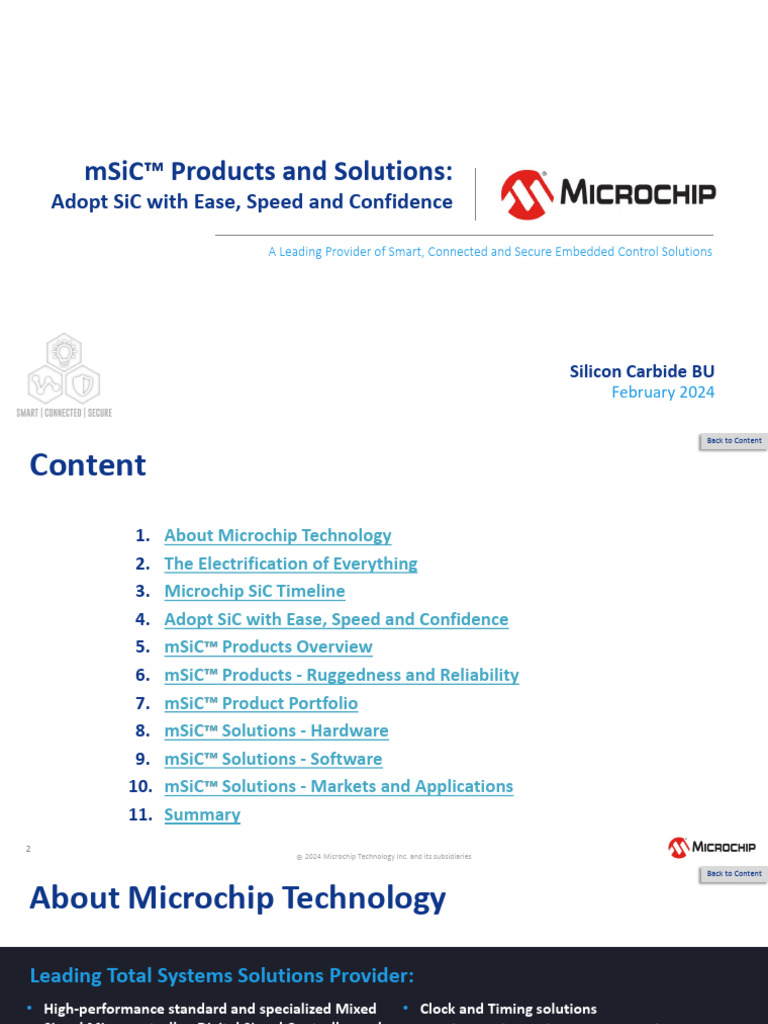 Microchip mSiC™ Products and Solutions Overview May 2024 | PDF | Field ...