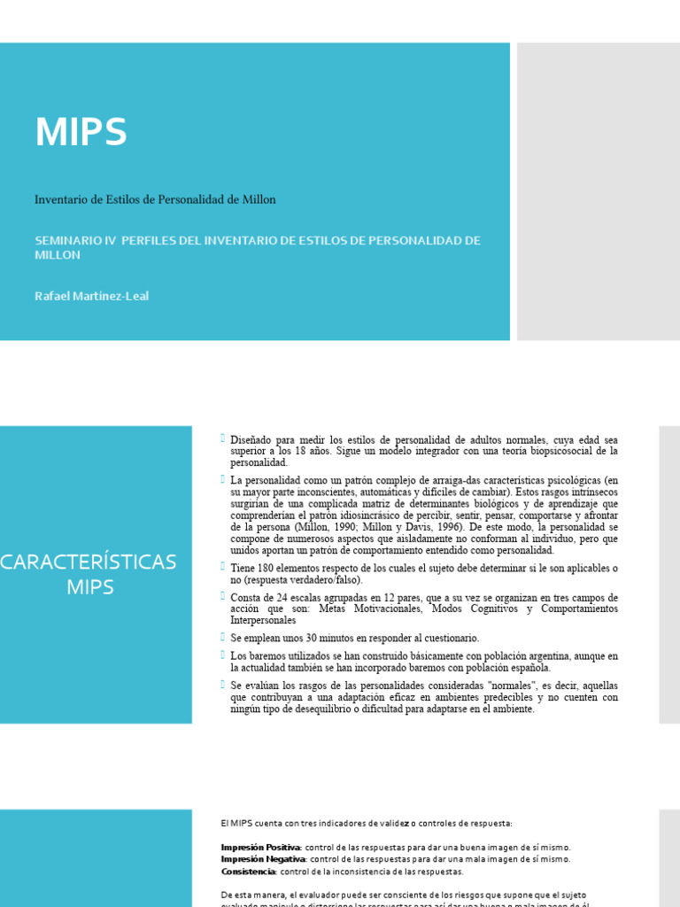 MIPS | PDF | Motivacional | Motivación