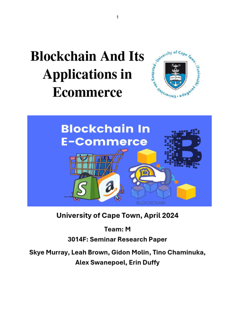 Block Technology & Its Applications in Ecommerce - TeamM - 3014F | PDF ...