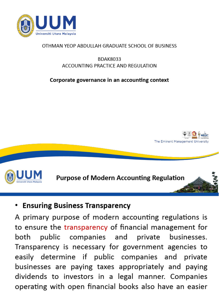 Corporate Governance in An Accounting Context (L3) | PDF | Accounting ...