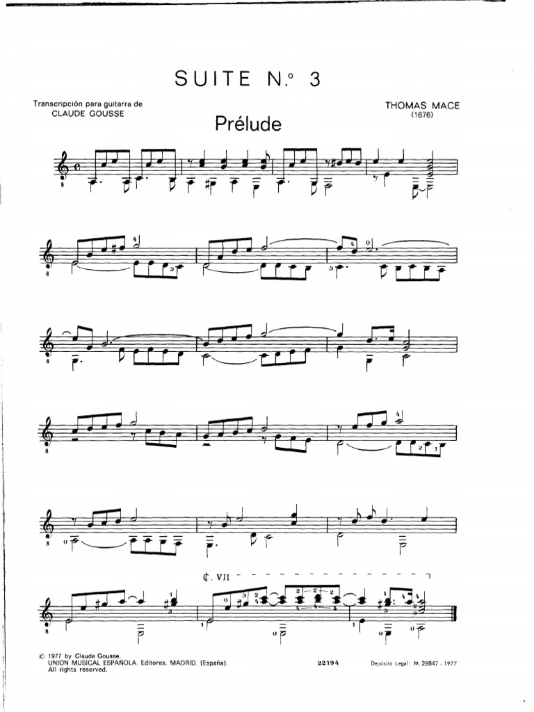 Suite n.3 Thomas Mace | PDF