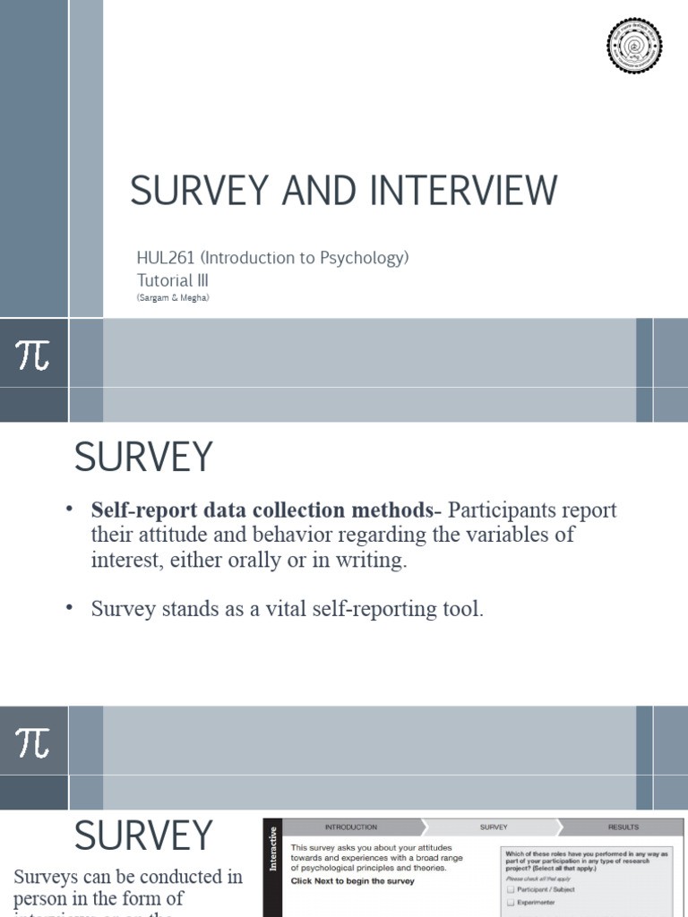 Survey and Interview Techniques in Psychology | PDF | Survey ...