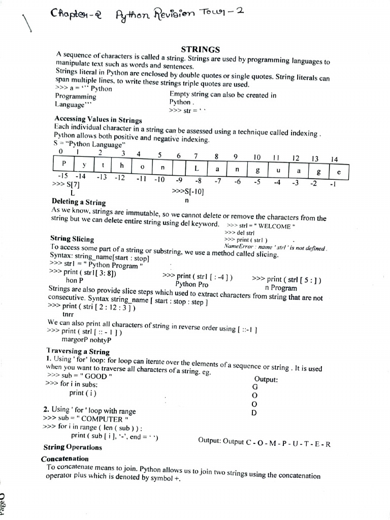 Python Rivision Tour-2 | PDF | String (Computer Science) | Letter Case